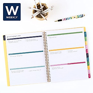 AT-A-GLANCE 2022-2023 Planner, Weekly & Monthly Academic, 8-1/2" x 11", Large, Simplified by Emily Ley, Yellow Linen (EL85-905A)