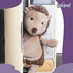 WILD BABY Hedgehog Weighted Stuffed Animals - Microwavable Animals with Lavender, 12 inch Heatable Plush for Kids - Soft, Cuddly, Warming Stuffed Animal for Baby - Gift Box Ready