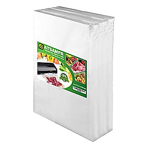 ATSAMFR 4mil100 Quart Size 8x12Inch Vacuum Sealer Food Bags with BPA Free,Heavy Duty,Great for Vac Storage or Sous Vide Cooking