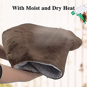 Heating Pad King Size Fast-Heating Technology for Back/Waist/Shoulder/Neck Pain and Cramps Relief - Moist and Dry Heat Therapy with Auto-Off 26"X38" Hot Heated Pad by GOQOTOMO PJ-King Brown