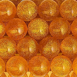 Entervending Bouncy Balls - Gold Glitter Bouncy Balls - Party Favors and Gifts for Kids - Rubber Balls - 25 Pcs Large Bouncy Balls 45mm - Vending Machine Toys - Goodie Bag Fillers