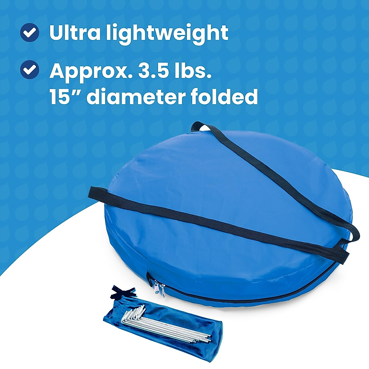 WeatherPod – The Original Large Upper-Body Pod – 1-Person Wearable Pod for Manual & Electric Wheelchairs and Folding Chairs, Protection from Cold, Wind and Rain – Royal Blue