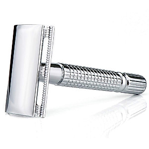 BAILI Classic 3-Piece Double Edge Safety Razor Wet Shaving for Men Women with Platinum Blade and Mirrored Travel Case BD171