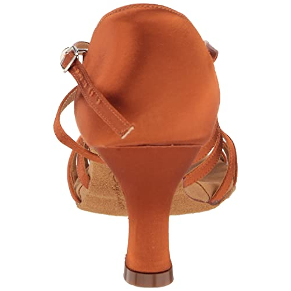 Very Fine Elektra Women's Ballroom Salsa Tango Latin Dance Shoes Copper Tan Satin 2.5" Spool Heel US 8 M