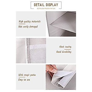 AARAINBOW 2 Packs Hanging Closet Organizer with 4 Shelf Wardrobe Clothes Organizer with 12 Side Pockets, Collapsible Hanging Storage for Sweater Pants Bra Socks (Gray Pink)