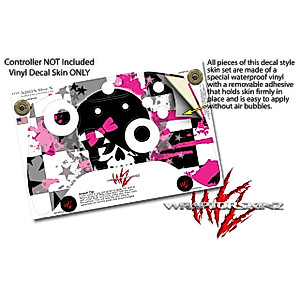 WraptorSkinz Decal Vinyl Skin Wrap compatible with XBOX One S/X Controller - Scene Kid Girl Skull (CONTROLLER NOT INCLUDED)