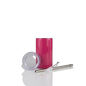 Hogg Mini Tumbler 6 Pack - 3oz Mini Skinny (Multi Color), Sublimation Shot Glasses with Lids, 3 oz Shot Glasses, Mini Tumblers with Lids and Straws, Sublimation Shot Glass Blanks