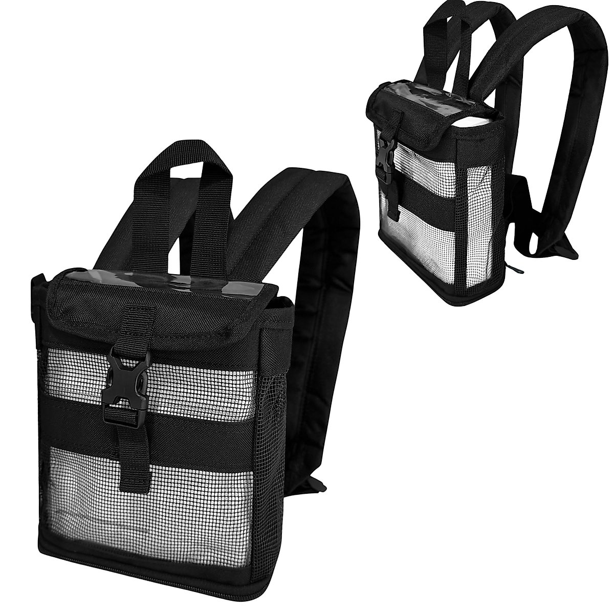 O2TOTES USA Backpack Custom Fit For Inogen One G4, Inogen Rove 4, OxyGo Fit; Ultra Lightweight, Mesh Panels, Zippered Bottom