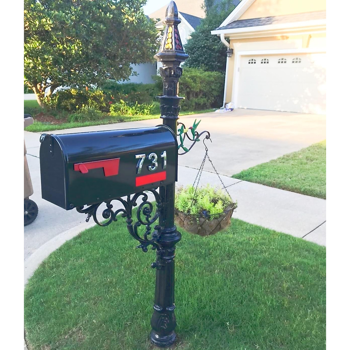 HopeWan Mailbox Numbers Self Adhesive, 2 Inch House Door Number Stickers for Apartment Office Room Address Sign, Silver Shiny, Chrome Plated, Pack of 1 Set, 10 Pcs.