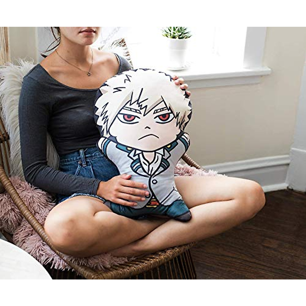Official My Hero Academia Character Pillow - 20-Inch Katsuki Bakugo Doll Body Replica - Gift for Friends, Family, and Fans - Bed, Couch, Room Decoration - Soft Throw Cushion - Licensed Merchandise