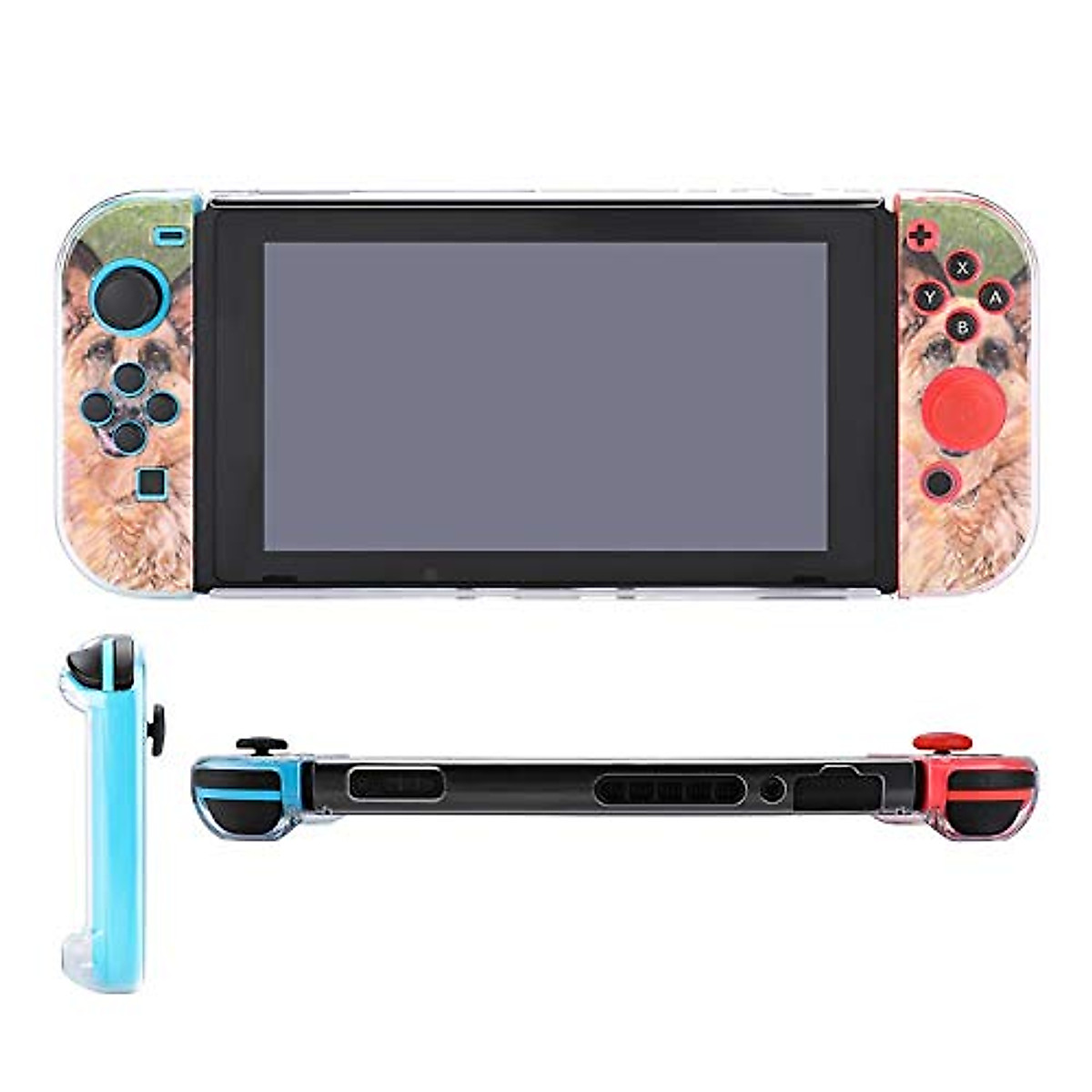 Dockable Switch Case for Nintendo, Games Protective Hard Carrying Clear Cover Case - German Shepherd 2