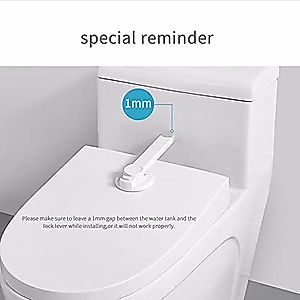 Baby Toilet Lock Safety Bathroom Child Proof Toilet Seat Lock with 3M Adhesive No Tools Needed Toilet Lid Lock with Arm Locks for Little Kids (1 Pack)