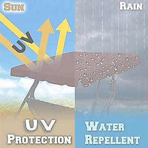 Replacement Canopy and Swing Cushion Cover, 2 and 3 Seater Swing Canopy Replacement Cover Set,Canopy Top Cover and Chair Seat Cover for Swing Patio Garden,210D Oxford Fabric(Blue,77x49x6inch), Pink