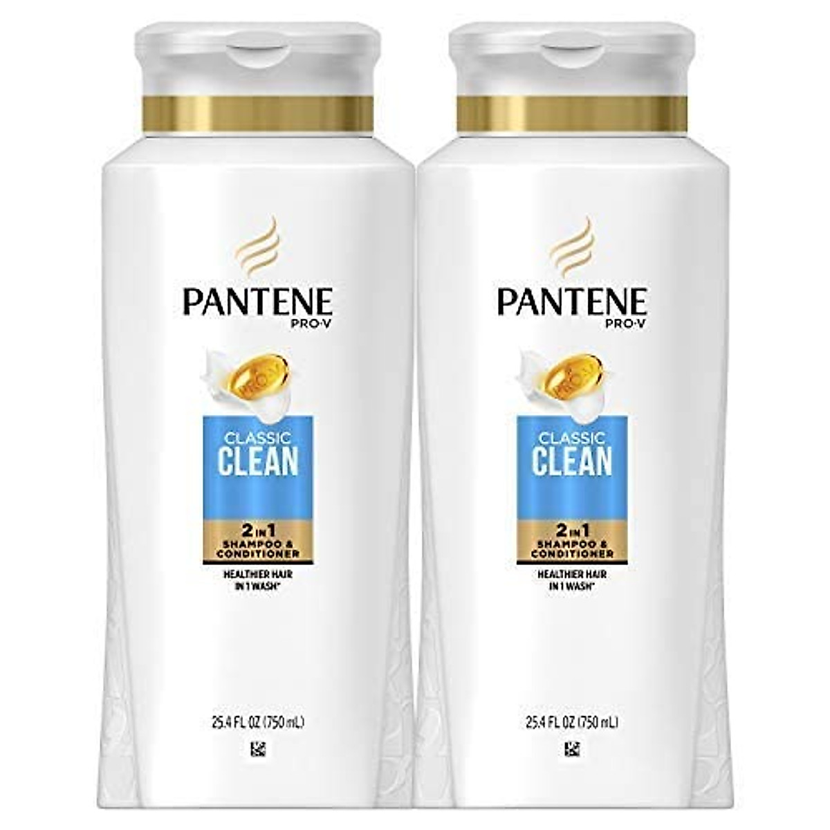 Pantene Classic Clean 2 in 1 Shampoo and Conditioner 25.4 Fl Oz (Pack of 2)