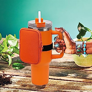 Water Bottle Pouch for Stanley Cup, Pouch for Quencher Adventure 40oz & Stanley IceFlow, Gym Water Bottle Bag for Stanley cup 40oz, Travel Tumbler Mug Pouch Compatible With Stanley, Simple Modern.