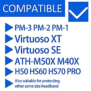 Headphone Headband Cover Replacement for Virtuoso XT, ATH M50X, PM-3, PM3, Cloud 2, Cloud Pro, Cloud Alpha, MDR-V600, MDR-V900, G PRO X, HS50, HS60, HS70 PRO Headset