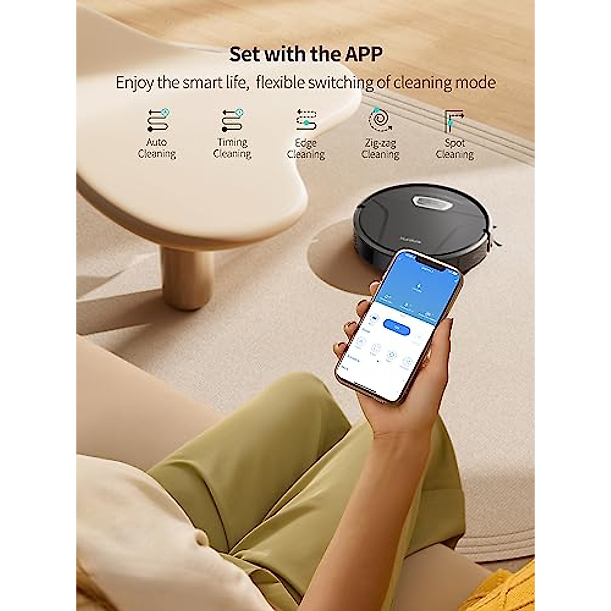 Honiture Robot Vacuum and Mop Combo, G20 Pro Robot Vacuum Cleaner 3 in 1, 4500pa Strong Suction, Self-Charging, App&Remote&Voice Control, Compatible with Alexa, Ideal for Carpet, Hard Floor, Pet Hair