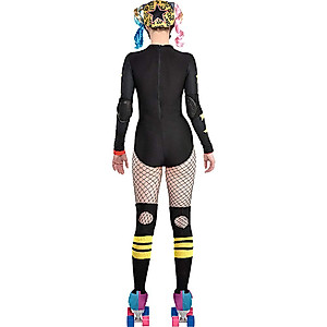 Party City Harley Quinn Roller Derby Halloween Costume for Women, Birds of Prey, Large, Includes Accessories
