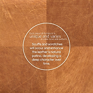 POLY & BARK Lyon Lounge Chair in Full-Grain Pure-Aniline Italian Leather in Cognac Tan