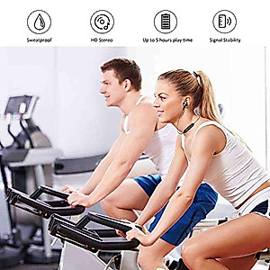 Bluetooth Wireless in-Ear Neckband Headset, with TF MP3 Flash Memory Card SD Card Stereo Earbuds Headphone Bluetooth 4.1 in Ear Headphones Sport Earpiece Earphone