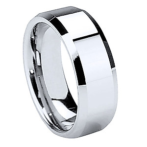 MABELLA His Hers 3 Pcs Stainless Steel Matching Band Women Heart Cut Sterling Silver Wedding Engagement Ring Set Women's Size 6 Men's Size 11