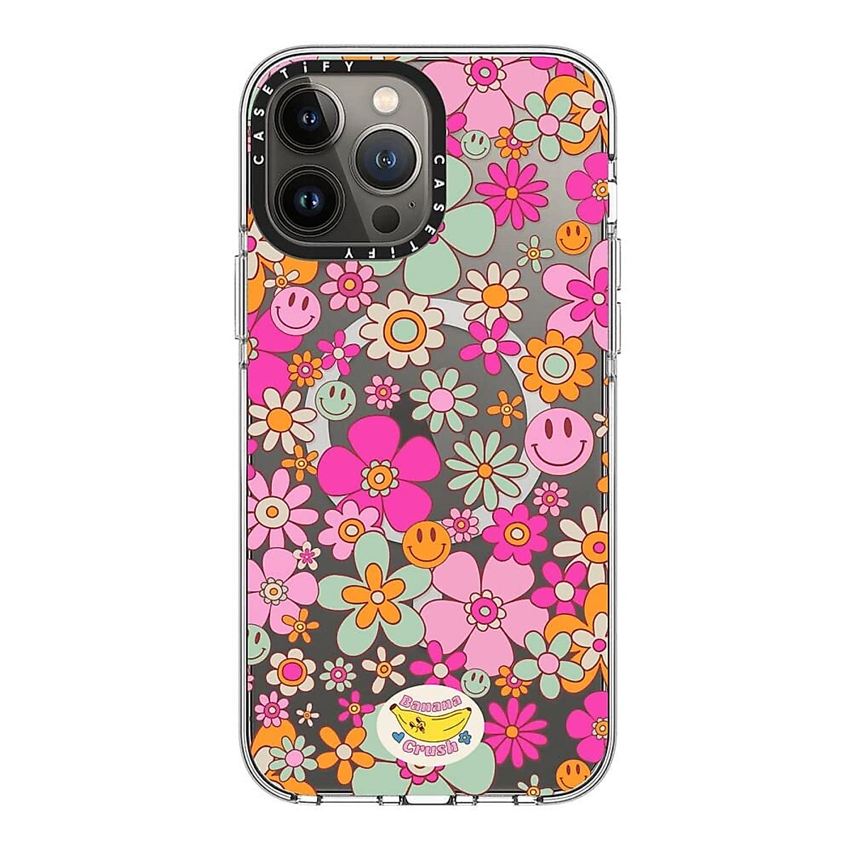 CASETiFY Clear iPhone 13 Pro Max Case [Not Yellowing / 6.6 ft. 3X Military Grade Drop Protection/Magsafe] - Groovy Pattern Clear - Clear