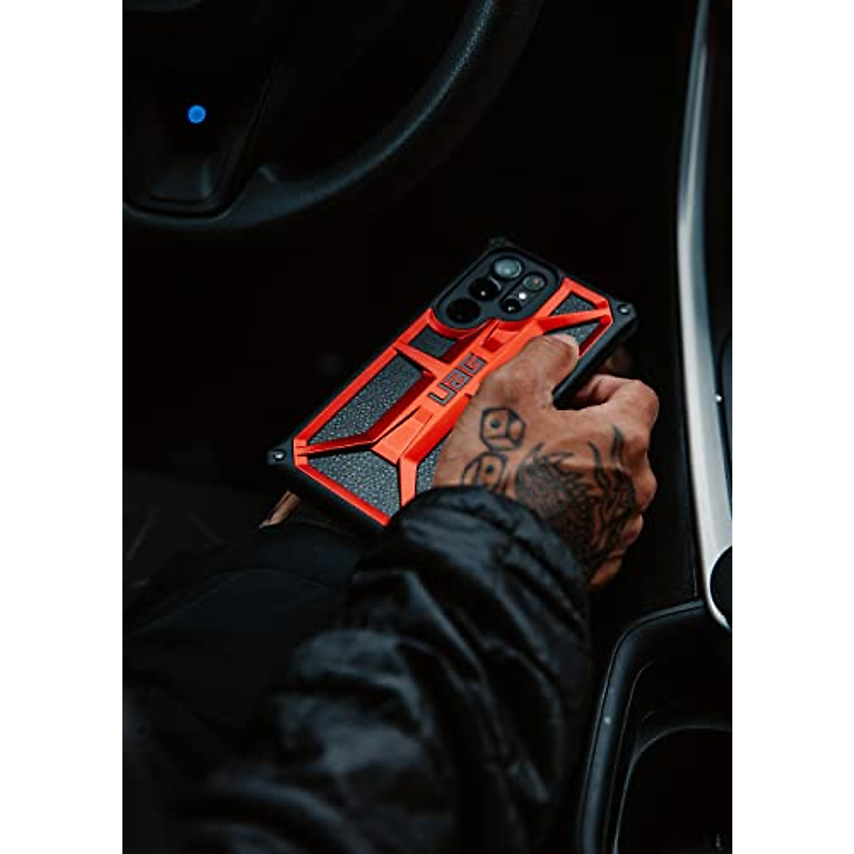 URBAN ARMOR GEAR UAG Designed for Samsung Galaxy S22 Ultra Case Kevlar Black Rugged Lightweight Slim Shockproof Premium Monarch Protective Cover, [6.8 inch Screen]