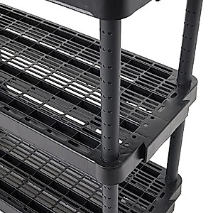 Gracious Living Heavy Duty Adjustable Ventilated Storage Shelving Unit, 4 Shelf