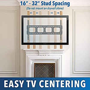 Mount-It! Large Tilting TV Wall Mount Bracket | 42 43 50 55 58 65 70 75 80 Inch | 220 Pound Capacity | VESA Compatible | Low Profile | Flat Screens