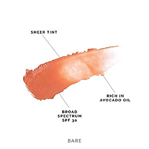 MDSolarSciences Tinted Lip Balm SPF 30 – Sheer Hydrating Sunscreen for Lips – Vegan, Gluten Free Lip Makeup with Naturally Moisturizing Shea Butter and Avocado Oil, Bare, 0.15 Oz