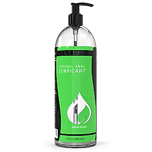 LYNK Water Based Personal Lubricant, Lasts Long Easy to Clean, Lubricant for Privacy w/Latex & Silicone, Men Women Couples Solo Play, 32 oz
