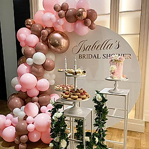 Pateeha Dusty Pink Balloon Arch Garland Kit 135 Pcs Dusty Rose Gold Balloon Garland Double Stuffed Baby Pink White Balloons for Birthday Baby Shower Mothers Day Decorations