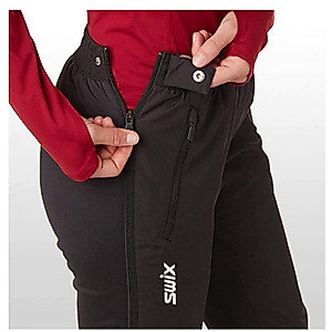 Swix Women's Winter Cross Country Skiing Universalx Black Pants, Medium