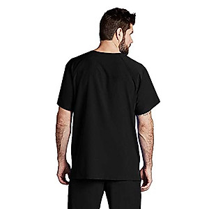 BARCO One 0115 Men's V-Neck Top (Black, Medium)