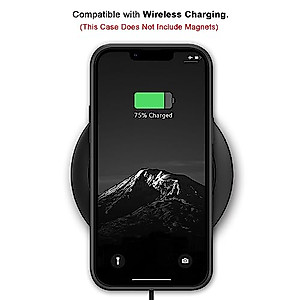 TENDLIN Compatible with iPhone 14 Plus Case Wood Grain with Carbon Fiber Texture Design Leather Hybrid Slim Case Black