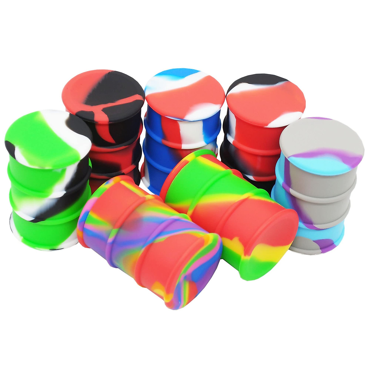 vitakiwi 26ml Barrel Silicone Container Non-stick Concentrate Food Storage Jars For Wax (10)