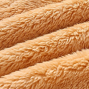 Babymine Toddler Boy's Hooded Fuzzy Outfits Winter Romper Fleece Outerwear Yellow footed Clothes 6-9M