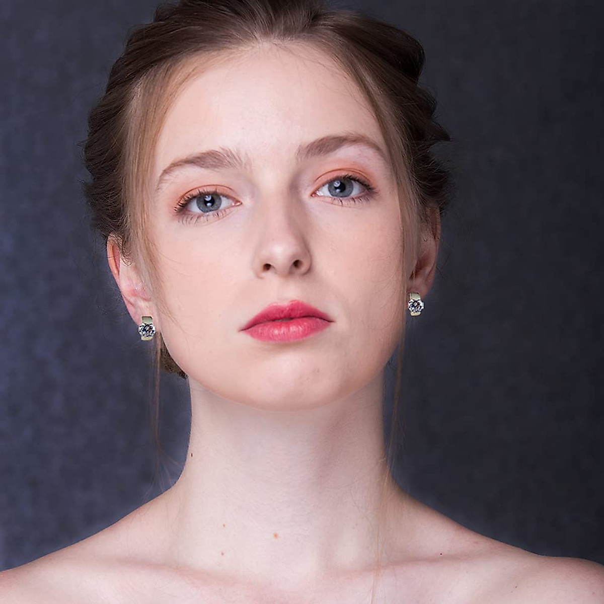 Sterling Silver Huggie Hoop Earrings, Fine Hoops Earrings CZ Cubic Zirconia Platinum Plated Small Silver Hoop Earrings for Women