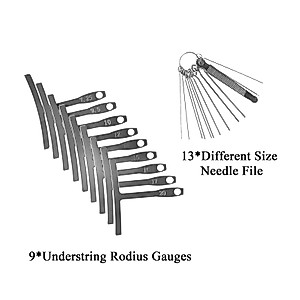 74 Pcs Guitar Tools Kits Repair Setup Maintenance Adjustments Cleaning DIY for Electric Guitar, Ukulele, Bass Banjo & Other Stringed Instruments Beginner Professionals Luthier Easy Use GAT-188