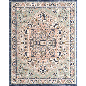Unique Loom Whitney Collection Traditional Geometric Multi Area Rug (9' 0 x 12' 0)