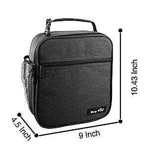 Hap Tim Insulated Lunch Box for Men, Reusable Lunch Bag for Women, Spacious Lunchbox Adult, Dark grey (18654-DG)
