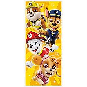 Unique 27" x 60" Paw Patrol Plastic Door Poster-1 Pc, Multicolor