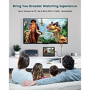 WONNIE 7.5'' Dual Car DVD Player, Portable DVD Player for Car Plays Same Movie, with 5 Hours Rechargeable Battery, Support USB/SD/Sync TV, Regions Free, Last Memory, AV Out & in (1 Player+1 Monitor)