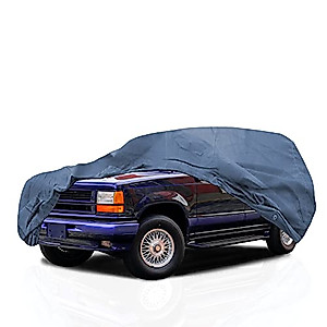 Supreme SUV Car Cover for GMC Jimmy 1980-1991 4-Door Chevy K5 Blazer 2nd Gen All Weather Protection Semi Custom Fit Full Coverage Dust, Sun, Snow, Rain, Hail Protection Outdoor / Indoor