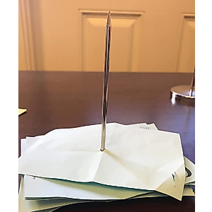 SGrace Receipt Holder Spike Bill Desk Straight Rod Paper Stick Receipts Check Fork Stainless Steel (4)