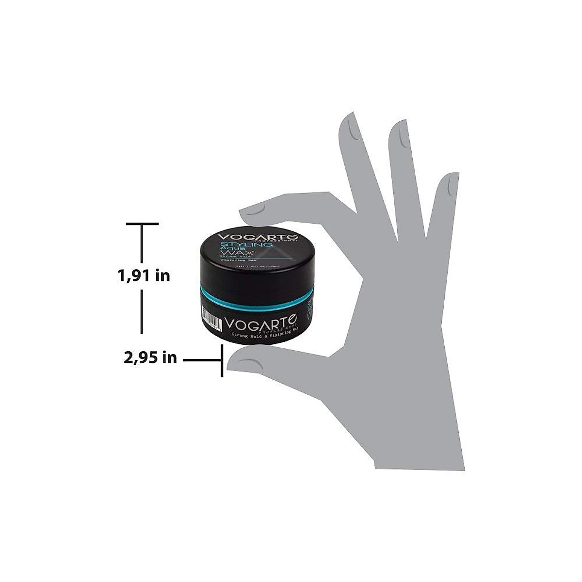 VOGARTE Hair Styling Aqua Wax for Men, Strong Hold & Shiny Finish, 3.52 oz