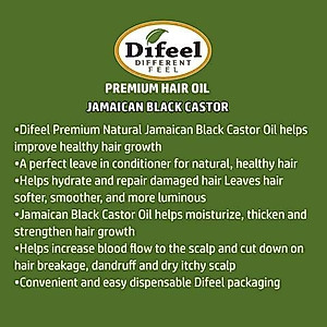 Difeel Premium Natural Jamaican Black Castor Hair Oil 7.1 oz - Jamaican Black Castor Oil for Hair Growth