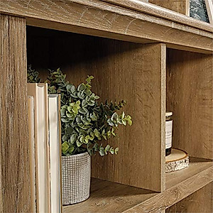 Pemberly Row Engineered Wood 9-Cube Bookcase Organizer in Orchard Oak