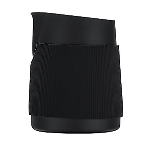 Normcore Handleless Milk Pitcher - Espresso Steaming Pitcher with Round Spout - 18/8 Stainless Steel Milk Frothing Jug, Black Non-Stick - Premium Barista Tools - Black - 15.2 oz (450 ml)