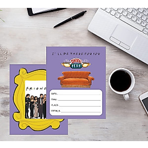 AICHENGZI 20pcs Friends Birthday Party Invitations Friends TV Show Themed Party Decorations Cards With Envelopes Graduation Bachelorette Party Invitations